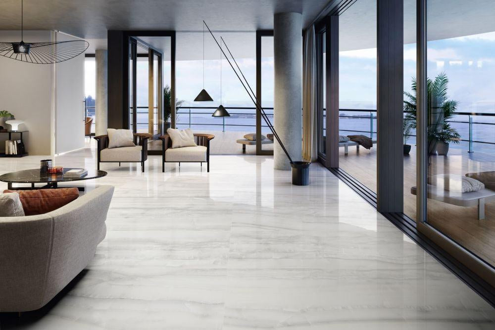 Akoya Silver Porcelain Tile Collection
