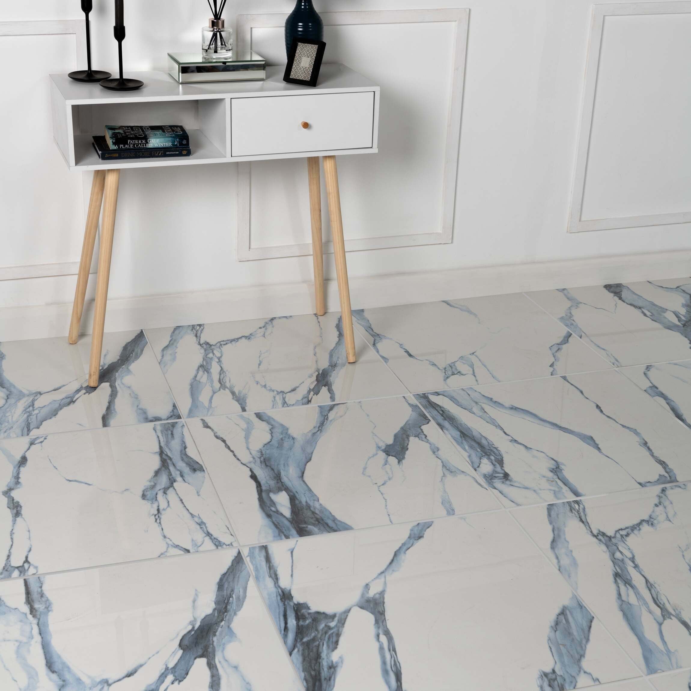 Calacatta Blue Porcelain Tile Collection - American Tile Depot