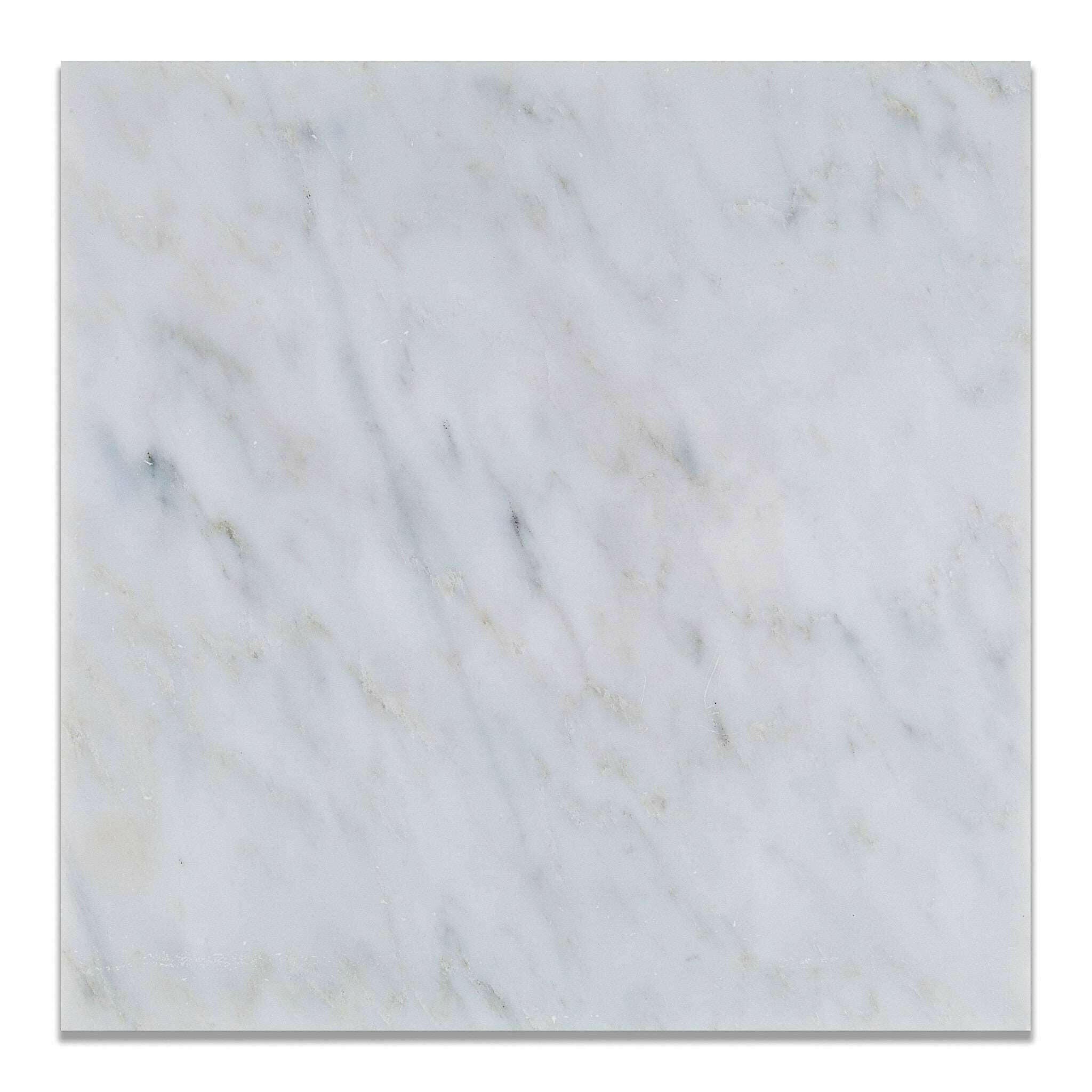12x12 Oriental White / Asian Statuary Marble Honed Tile - American Tile ...