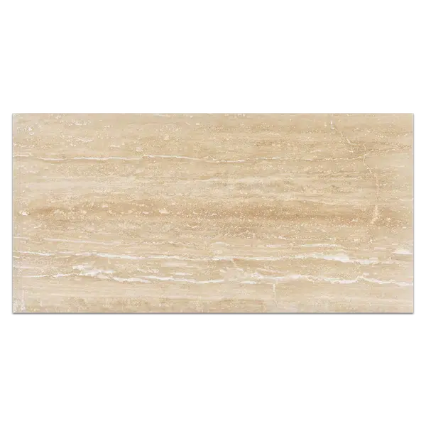 12x24 Ivory Travertine Vein Cut Filled & Polished Tile