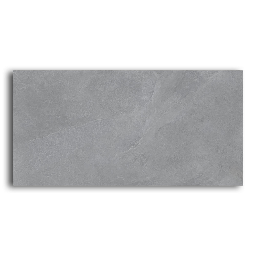12x24 Ecoslate Gray Natural Slate Look Porcelain Tile