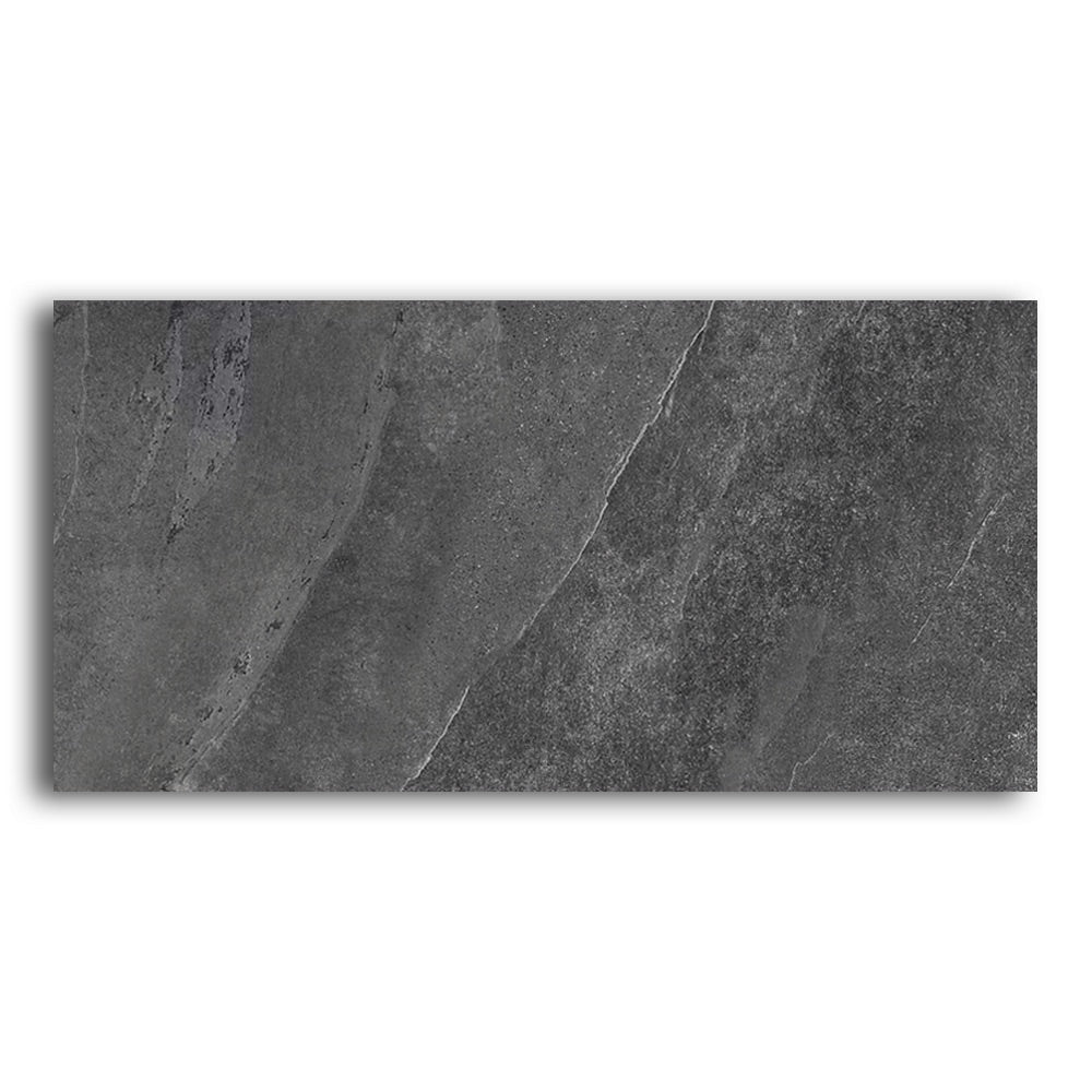 12x24 Pietra Ligure Anthracite Natural Stone Look Porcelain Tile