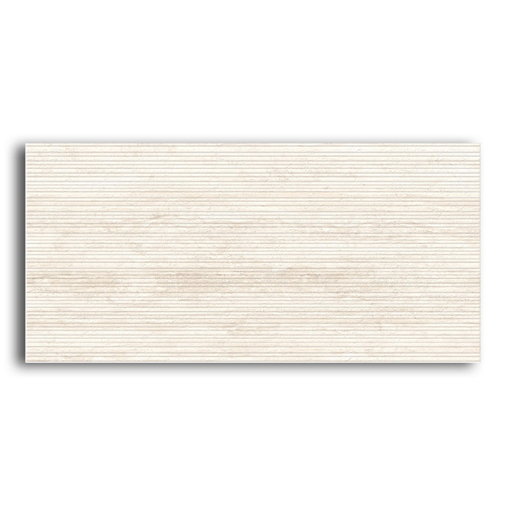 12x24 Travertine Cream Lineal Porcelain Wall Tile - American Tile Depot