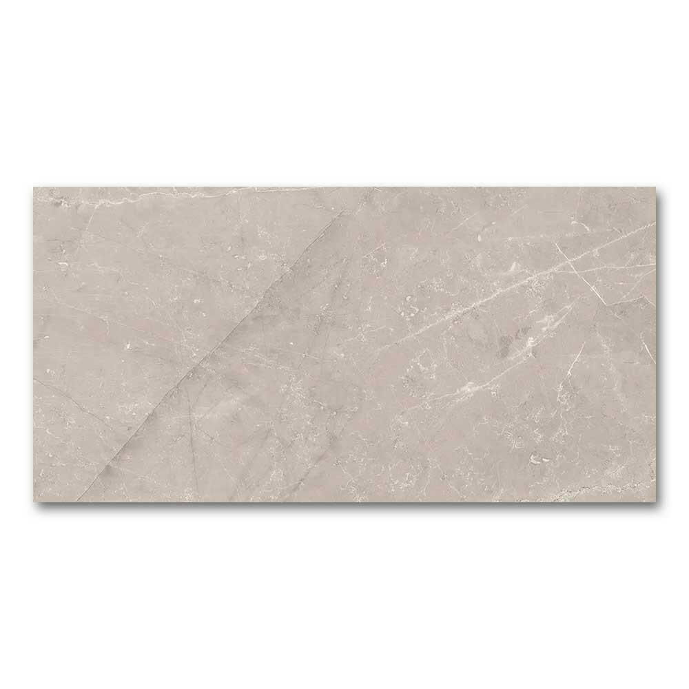 12x24 Gemma Etienne Gray Marble Look Glossy Porcelain Tile - American ...