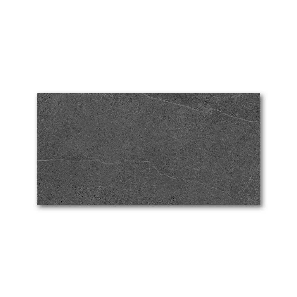12x24 Nuvio Medley Nero Stone Look Matte Porcelain Tile - American Tile ...