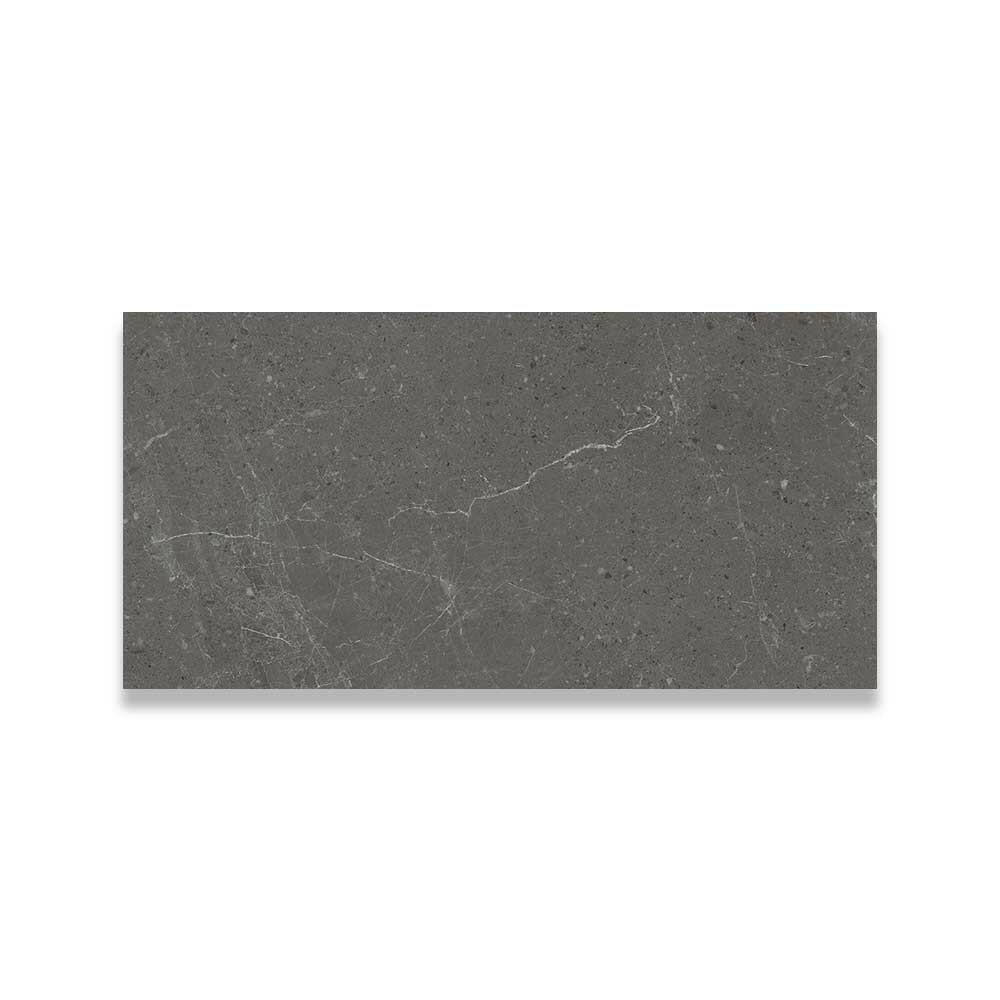 12x24 Nuvio Modena Coal Stone Look Matte Porcelain Tile