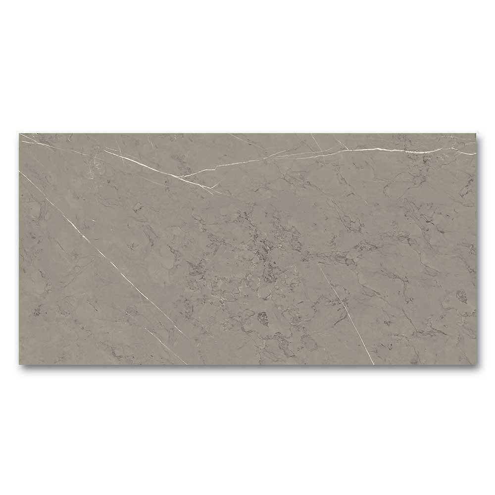 12x24 Pietra Smoke Limestone Look Glossy Porcelain Tile