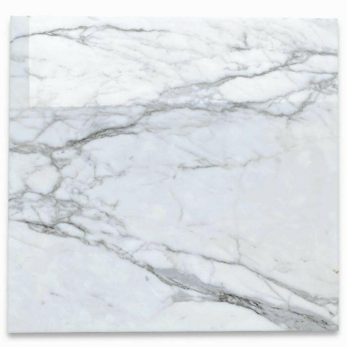 12x24 Italian Statuary White Marble Honed Tile