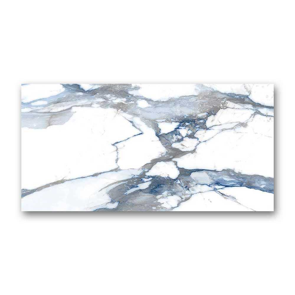 24x48 Patagonia Blue Polished Marble Look Porcelain Tile - American ...