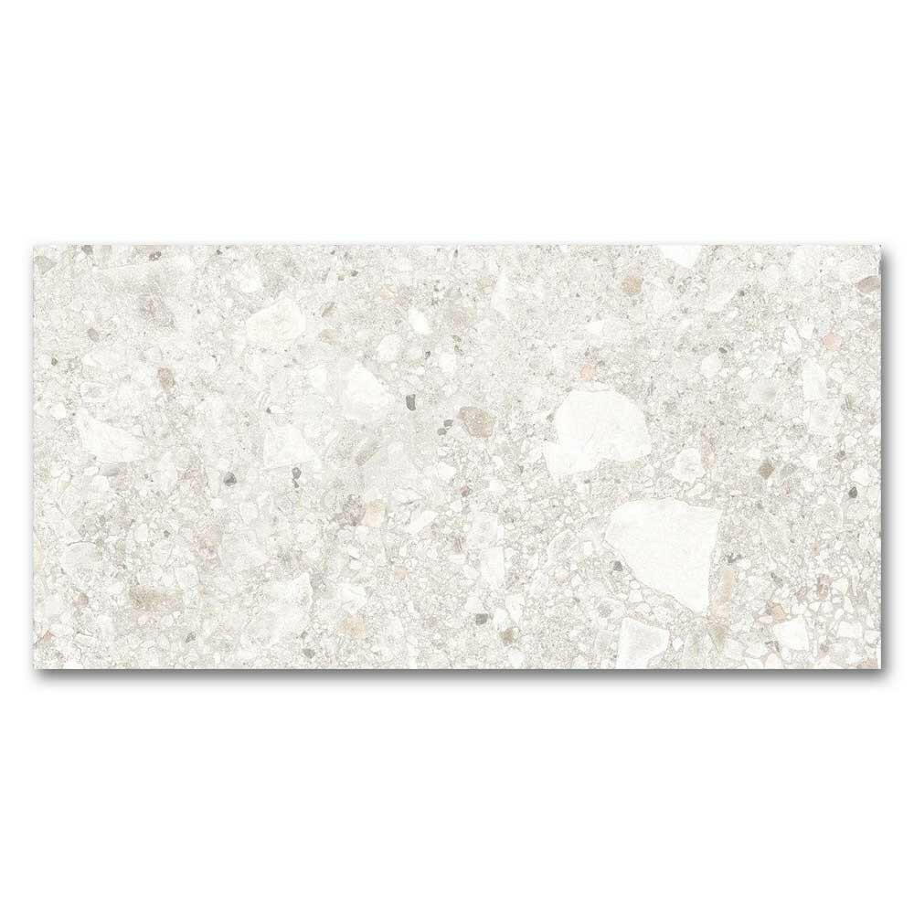 24x48 Uniquartz Bone Terrazzo Look Matte Porcelain Tile