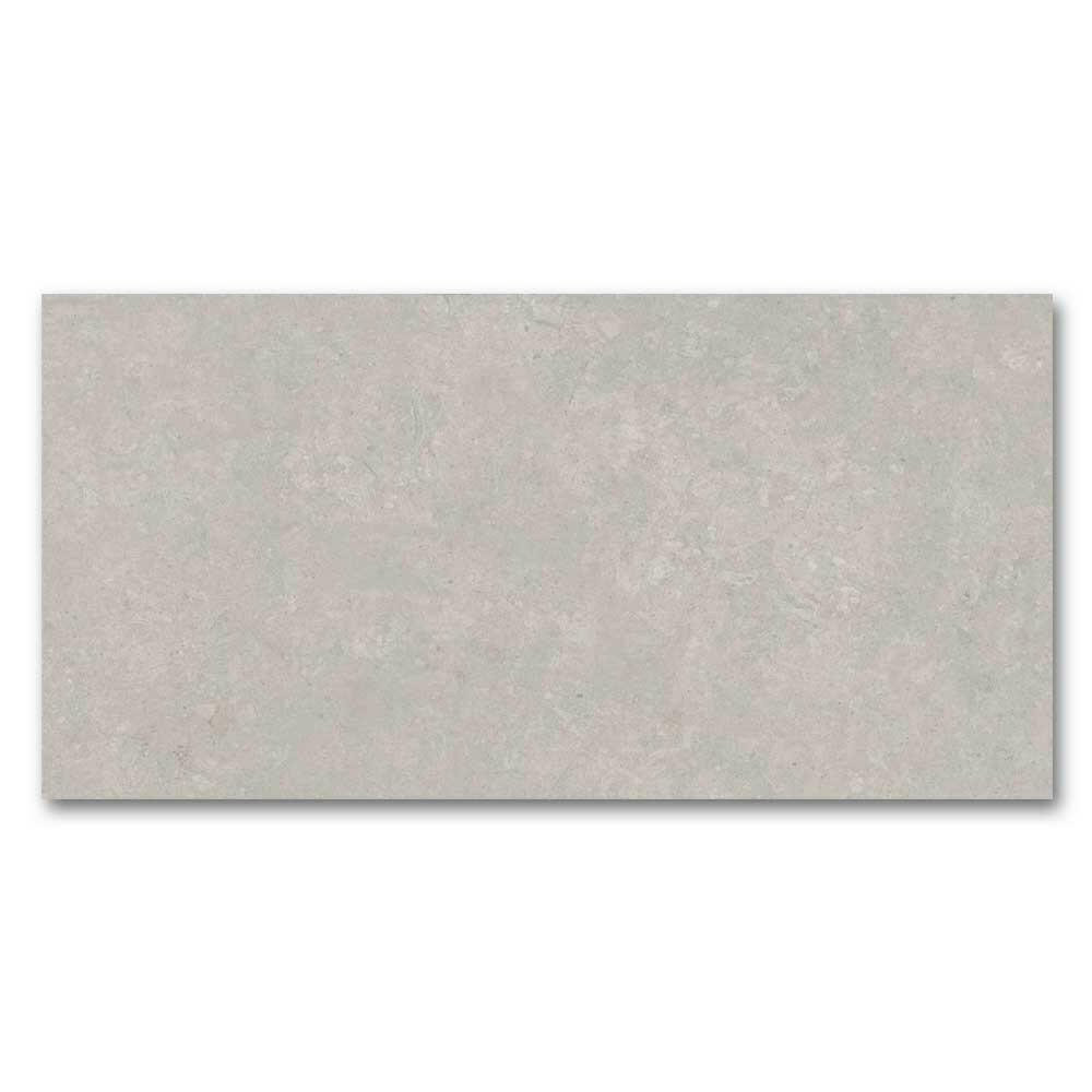 24x48 Valmont Fiorito Gray Travertine Look Matte Porcelain Tile