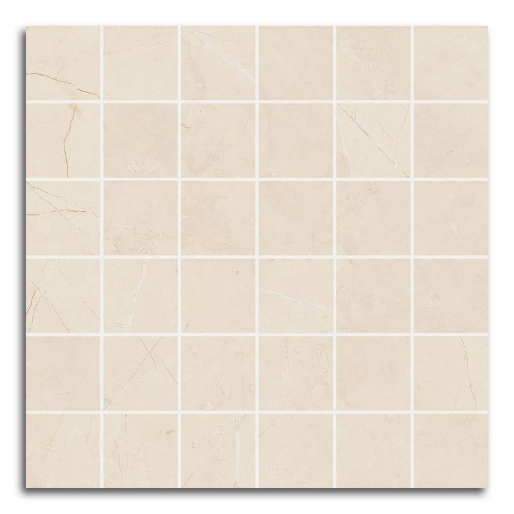 2x2 Triad Moon Beige Soft Square Porcelain Mosaic Tile - American Tile ...