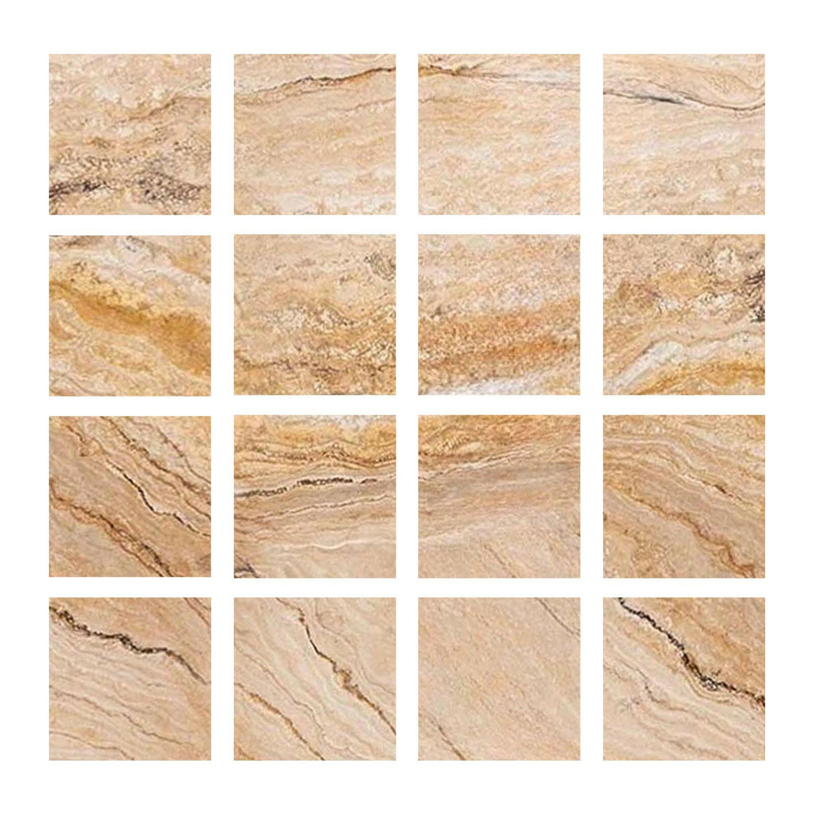 3x3 Valencia Travertine Filled & Honed Tile - Default Title - American ...