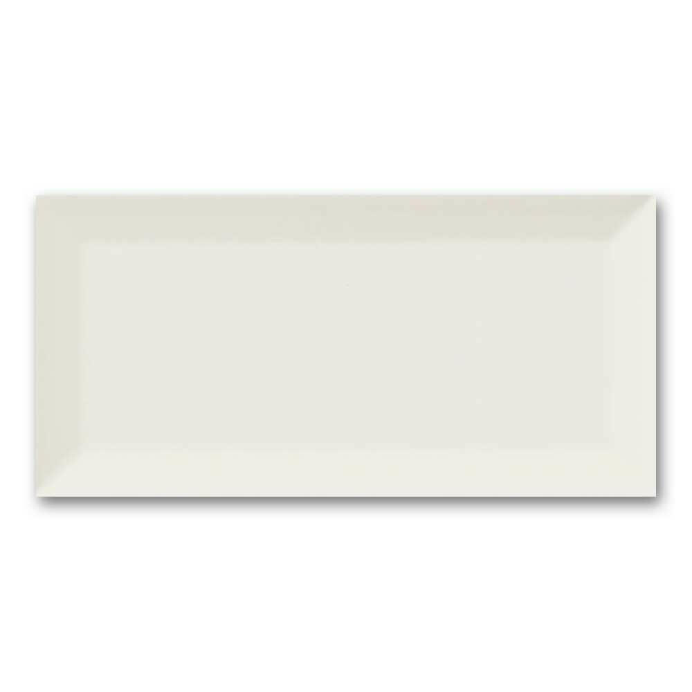 3x6 Strata Biscuit Beveled Glossy Ceramic Wall Tile