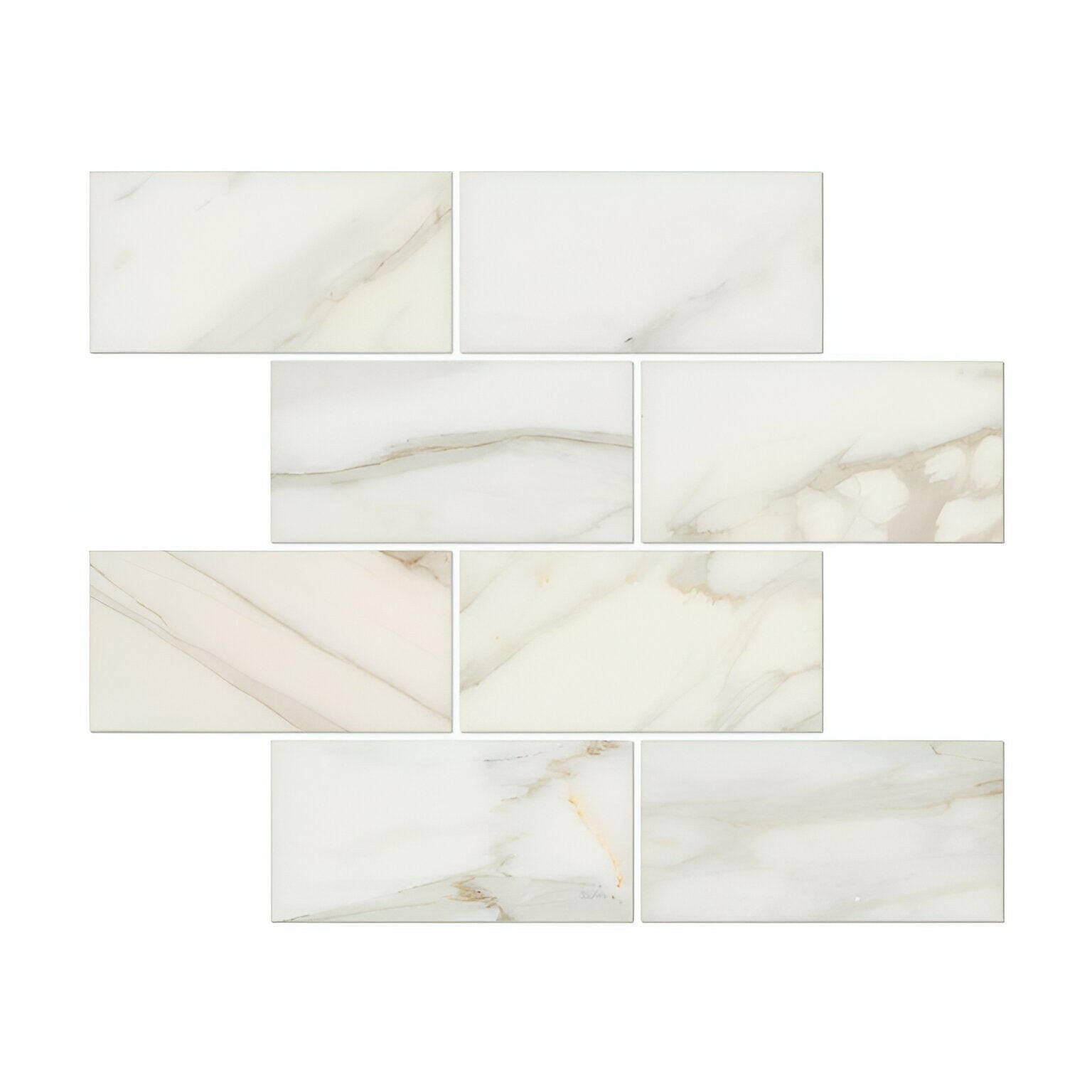 3x6 Calacatta Gold Marble Polished Tile - American Tile Depot