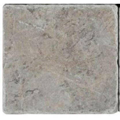 4x4 Tundra Gray (Atlantic Gray) Marble Tumbled Tile