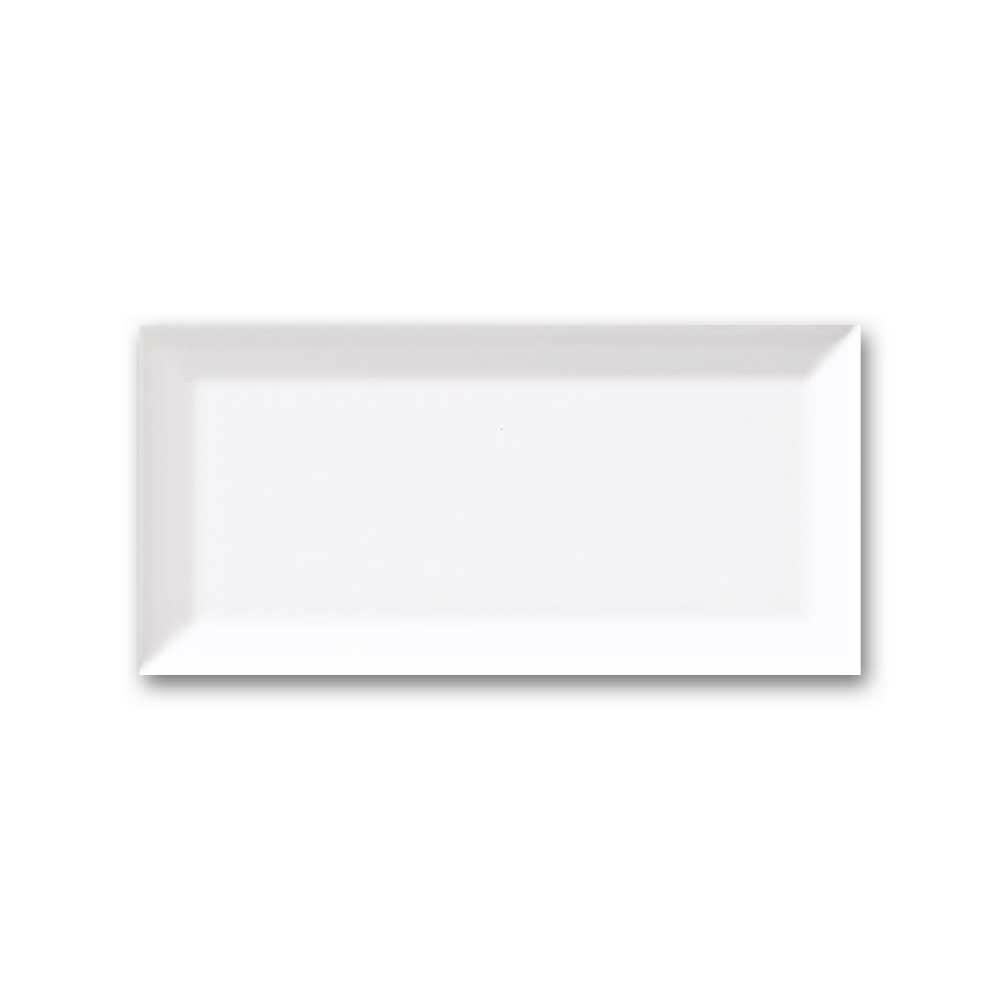 4×10 Strata White Ice Beveled Matte Ceramic Wall Tile