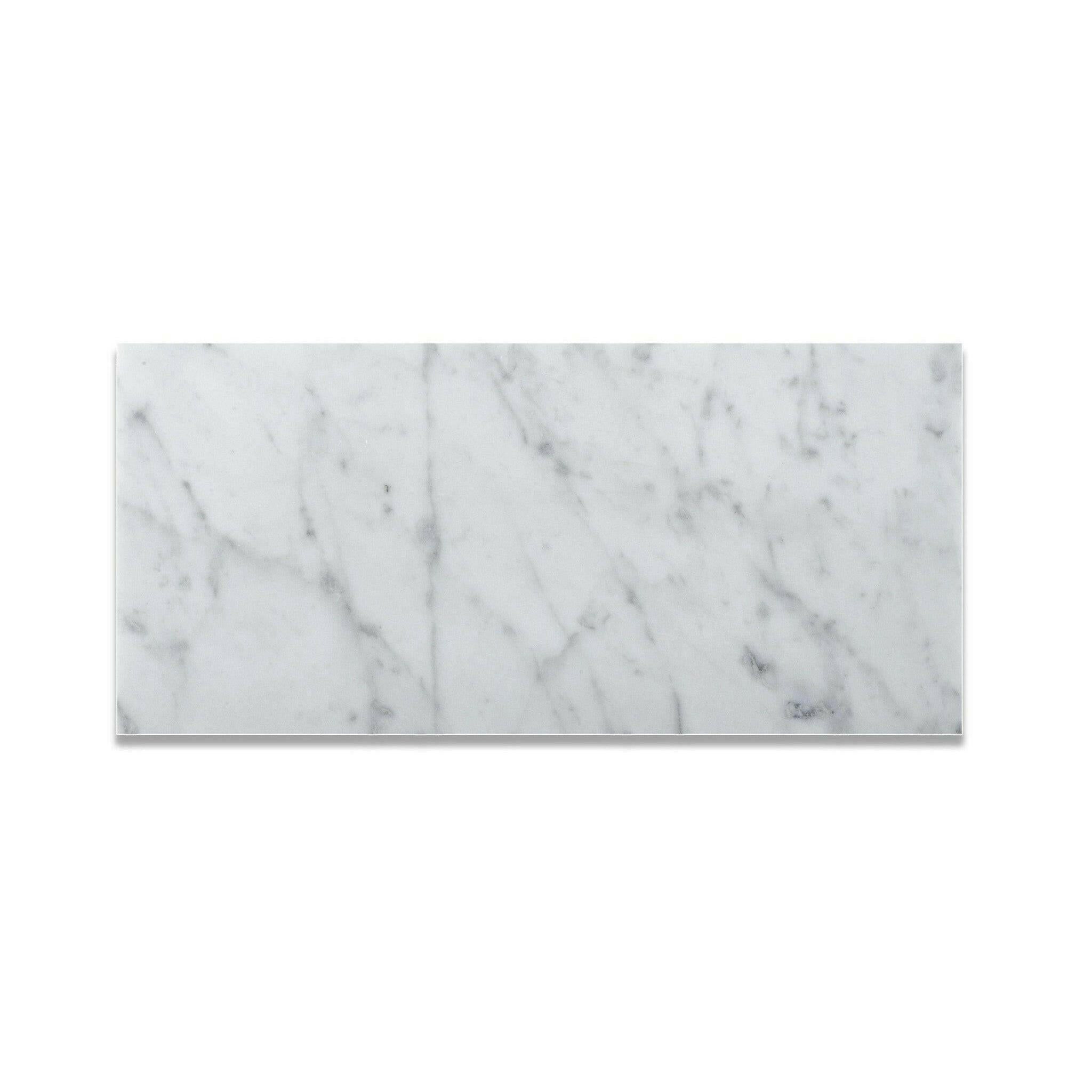 6x12 Carrara White Marble Honed Tile - Default Title - American Tile Depot