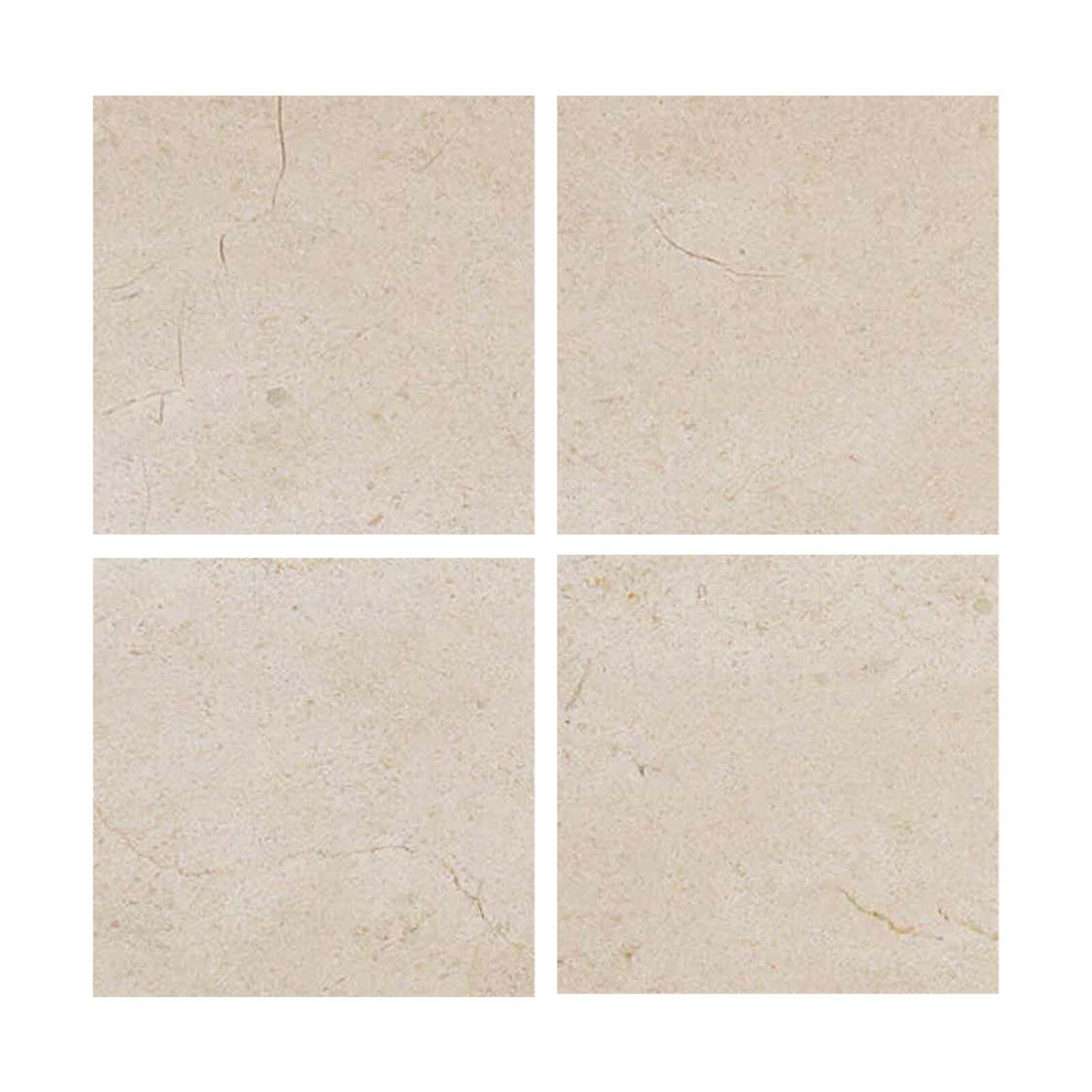 6x6 Crema Marfil Marble Honed Tile - American Tile Depot
