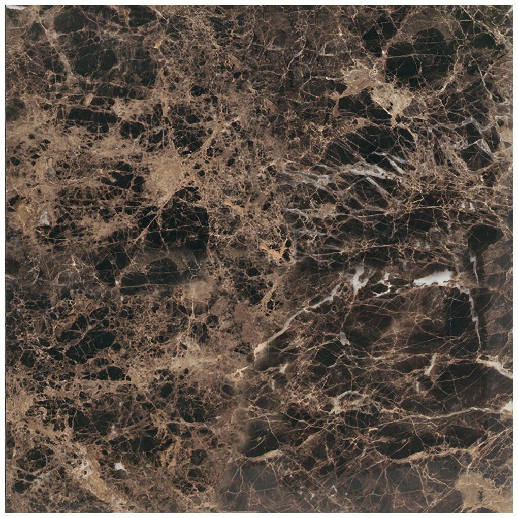 6x6 Emperador Dark Marble Polished Tile