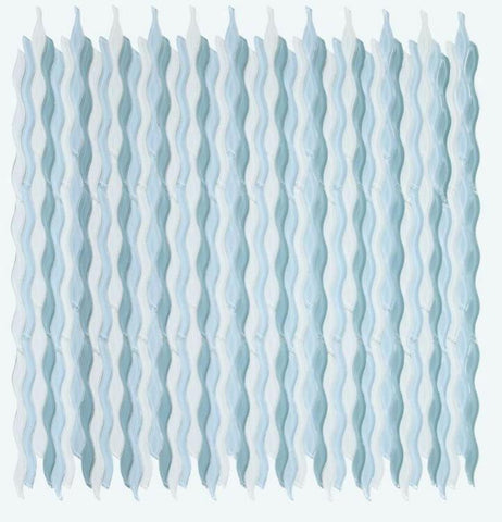 Aqua Iris Glossy Wave Glass Mosaic Tile - American Tile Depot