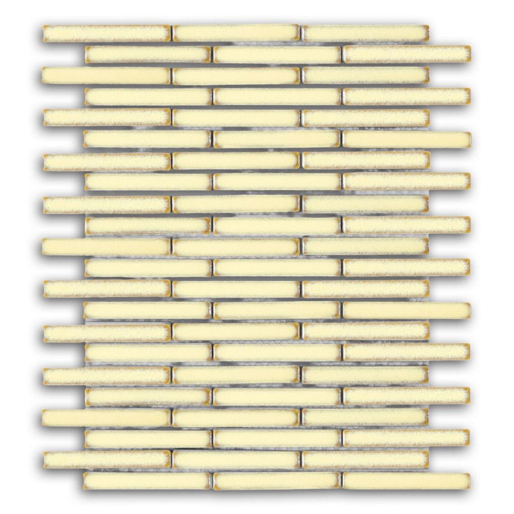 Band Ivory Spike Linear Porcelain Mosaic Tile - American Tile Depot