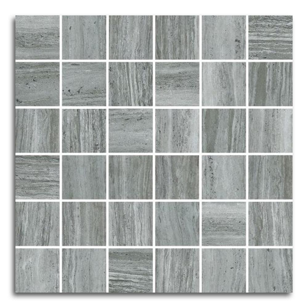 Brook Grey Matte Square Porcelain Mosaic Tile