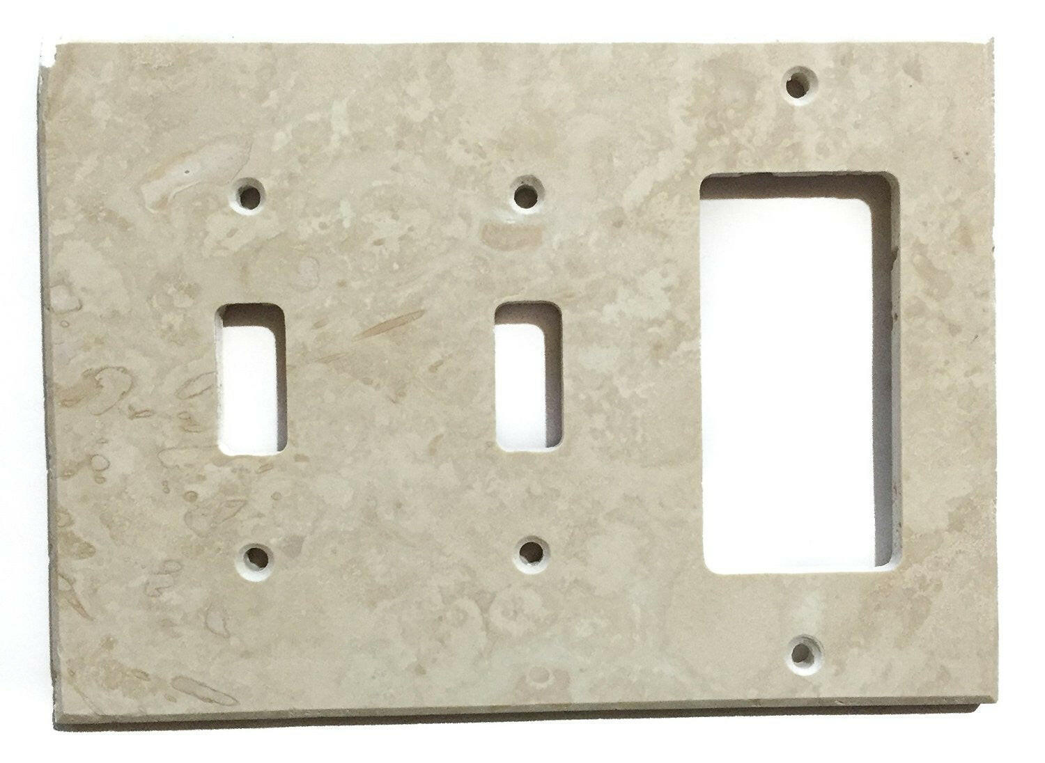 Ivory Travertine Double Toggle Rocker Switch Wall Plate / Switch Plate ...