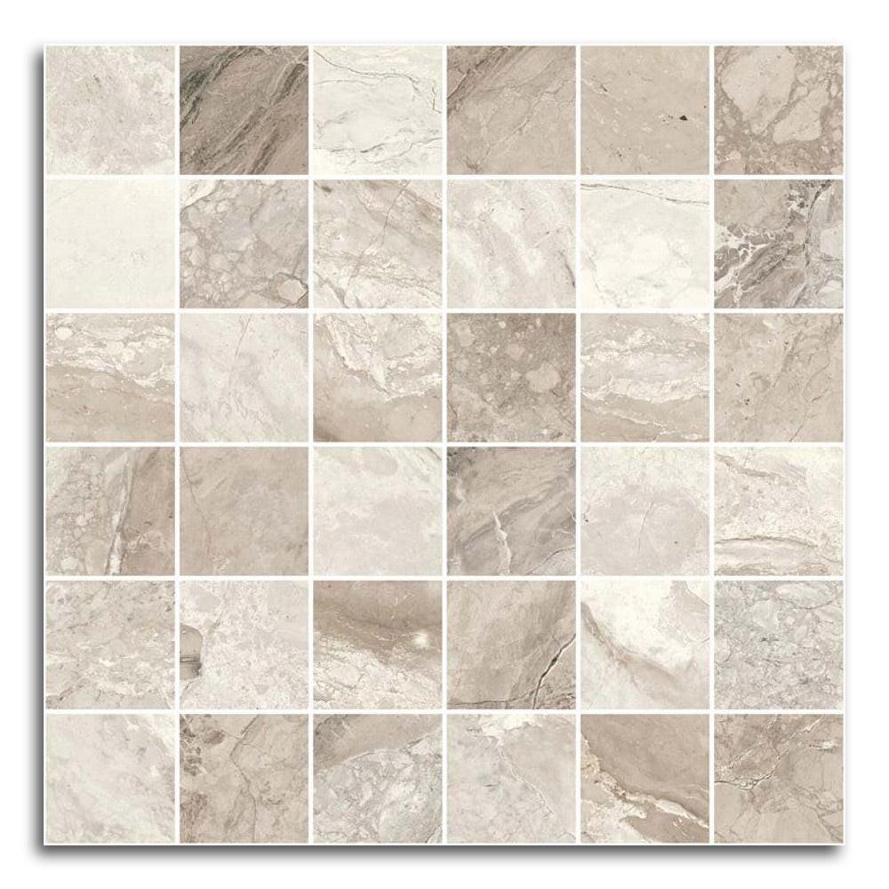 Mirage Beige Matte Square Porcelain Mosaic Tile