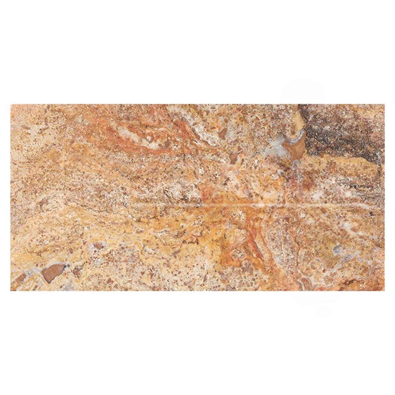 12x24 Scabos Travertine Filled & Polished Tile - American Tile Depot