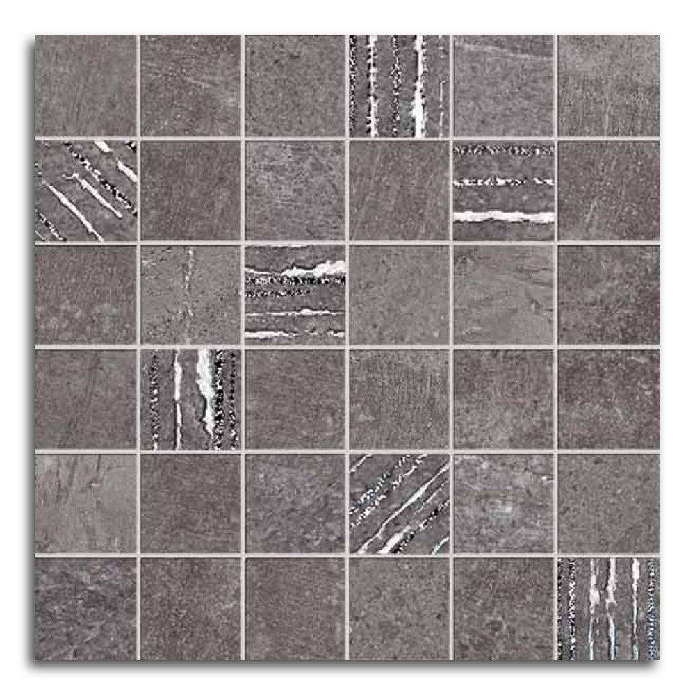 Solis Basalt Square Porcelain Mosaic Wall Tile