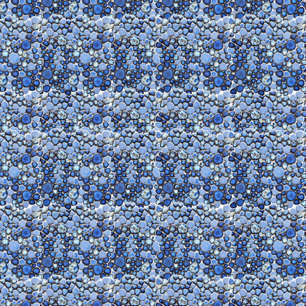 Venus Night Azure Pebble Porcelain Mosaic Tile