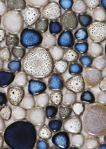 Venus Night Atlas Pebble Porcelain Mosaic Tile