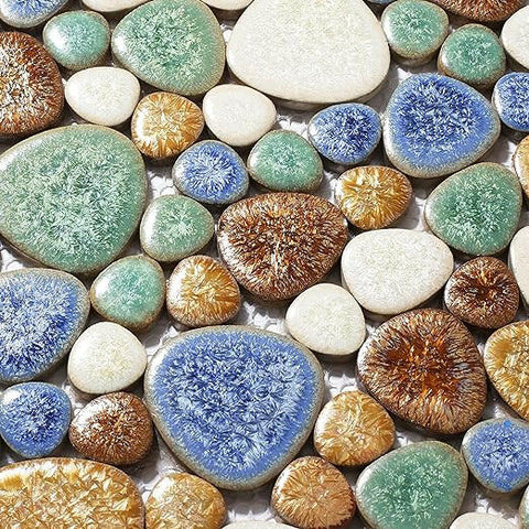 Venus Noon Forest Pebble Porcelain Mosaic Tile