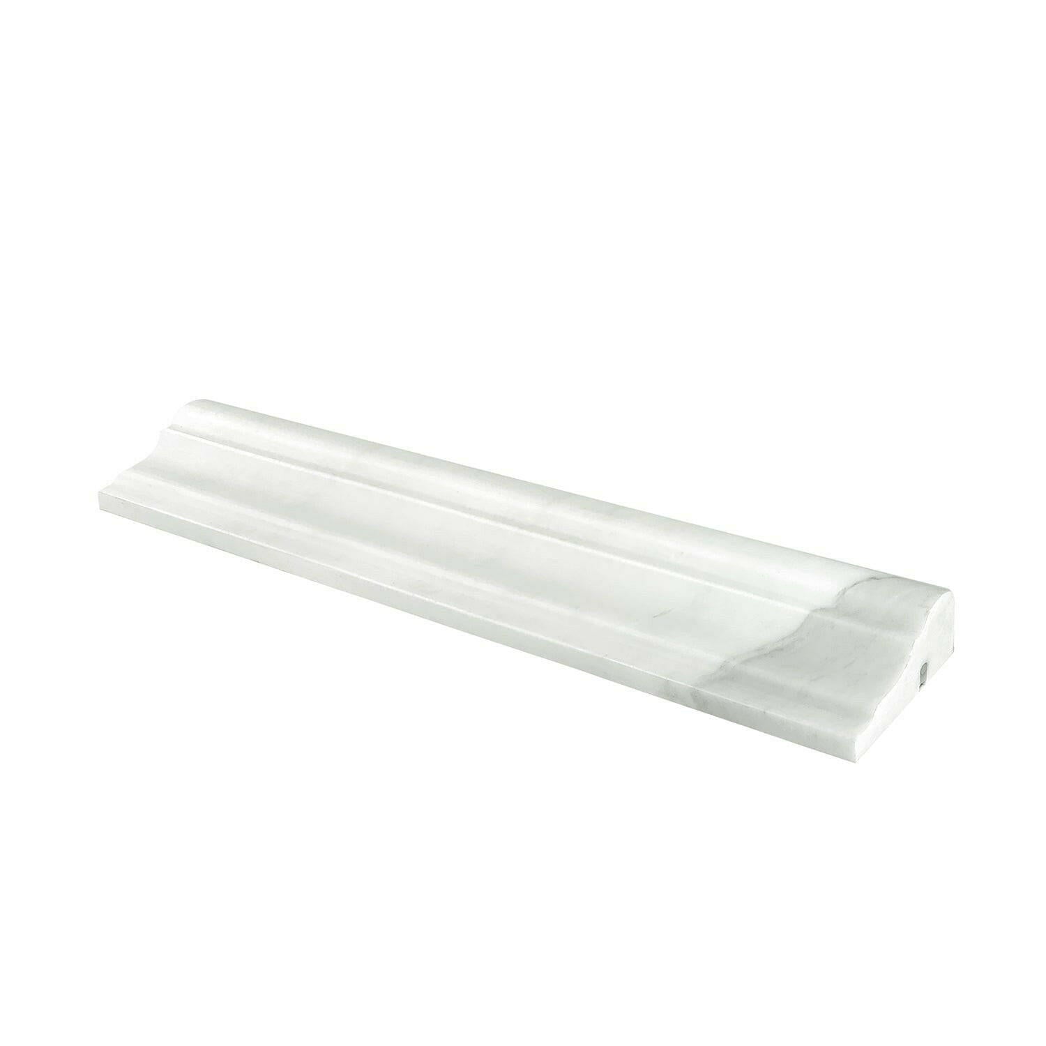 Calacatta Gold Marble Polished F-5 Chair Rail / Crown Molding Trim